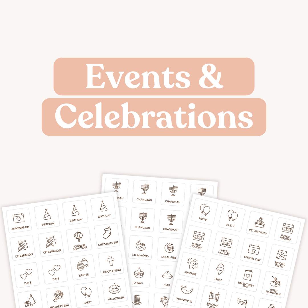 Tile Labels - Events & Celebrations Pack – Second Scout