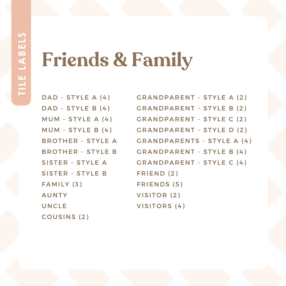 Tile Labels - Friends & Family Pack – Second Scout