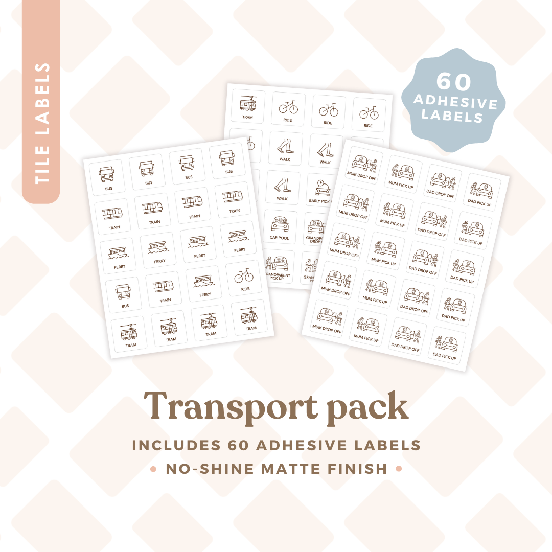 Tile Labels - Transport Pack – Second Scout